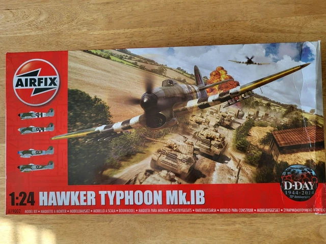 AIRFIX 1/24 HAWKER typhoon Mk 1B A19002 Plastic Model Kit plus EXTRA £ ...