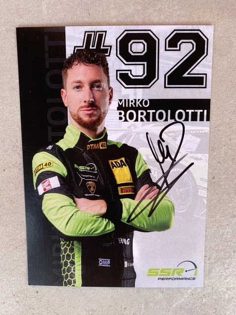 DTM 2024 MIRKO Bortolotti #92 SSR Performance Lamborghini handsigniert ...