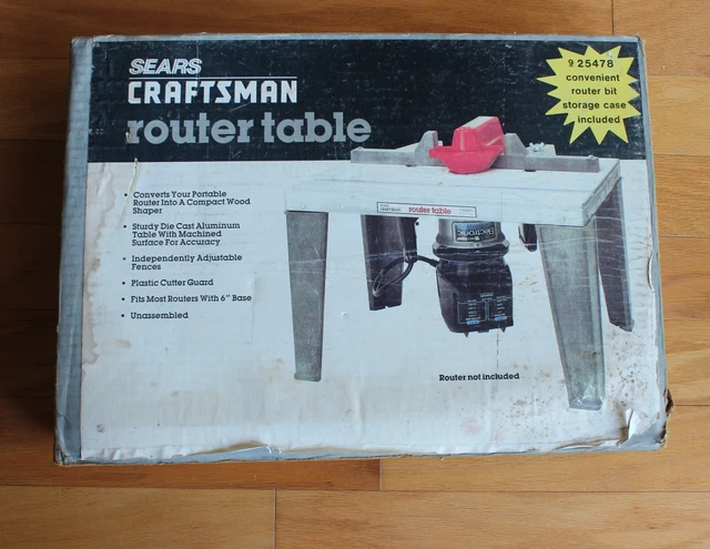 NEW SEARS CRAFTSMAN Router Table w/ router bit storage case included ...