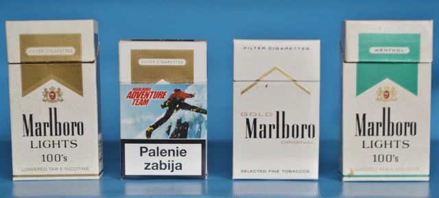 4 DIFFERENT EMPTY Marlboro Cigarette Packets £8.00 - PicClick UK