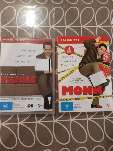MONK DVD BUNDLE : Season 2 in Boxset PLUS Season 3 (DVD, 2003) $9.99 ...
