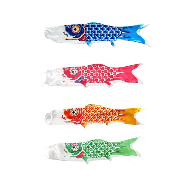 JAPANESE KOI FISH Flag, Japanese Carp Windsock Fish Flag Kite Outdoor ...
