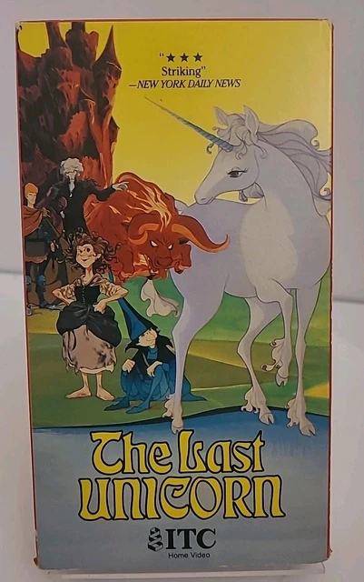 VINTAGE THE LAST Unicorn VHS ITC Home Video Animated Fantasy Movie ...
