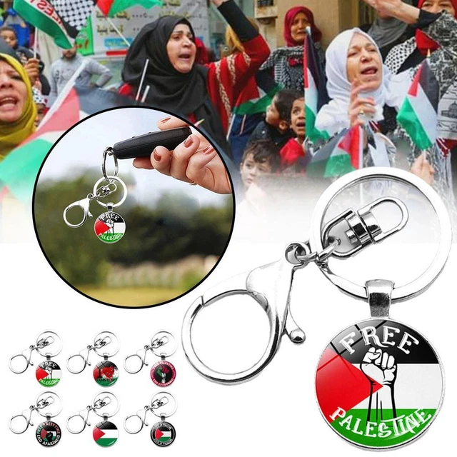 PALESTINE FLAG KEYCHAIN, Free Palestine Palestine National Flag Key ...