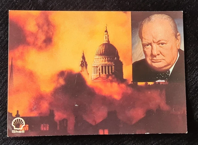 RARE SIR WINSTON CHURCHILL ST Pauls Flames London Blitz Shell ...