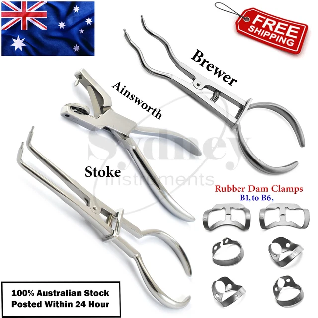 PROFESSIONAL ENDODONTIC RUBBER Dam Clamps Forceps Dental Restorative ...