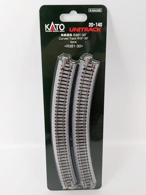 NEW N GAUGE KATO unitrack 20-140 R381-30 Curved Track (4 Pcs.) - UK ...