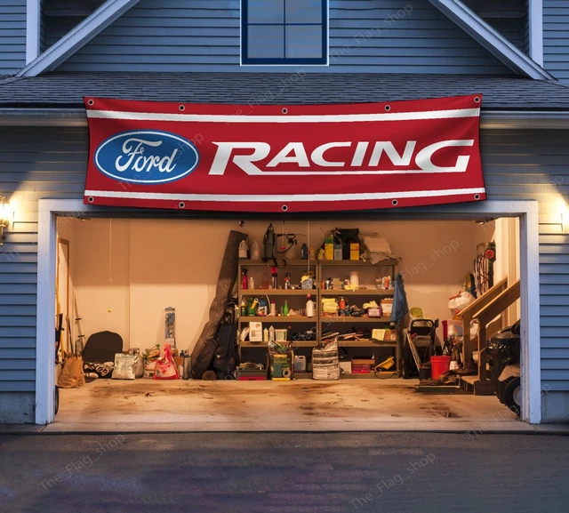 FORD RACING 2 x 8 Fuß Banner Auto LKW Garage Flagge Ford Logo ...