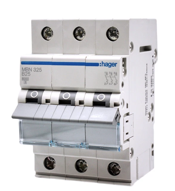 HAGER MBN 325 LS-Schalter B25 / 6kA Sicherung Automat Leitungsschutzschalter 25A EUR 35,94 ...