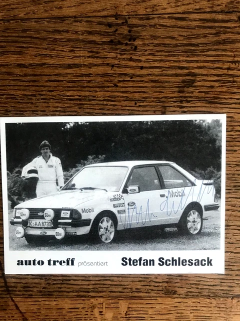 KARTE RALLYE MIT AUTOGRAMM STEFAN SCHLESACK - FORD ESCORT RS TURBO ...