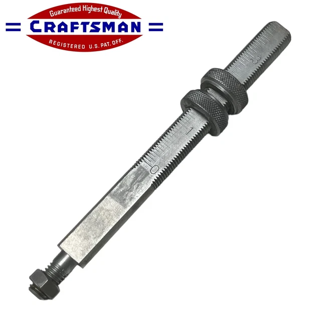 CRAFTSMAN MOHAWK DRILL Press 103.0305 Depth Stop Rod & Knurled Nuts $34 ...