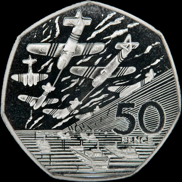 GREAT BRITAIN. 1994, 50 Pence - QEII, Normandy Invasion, D-Day 50th ...