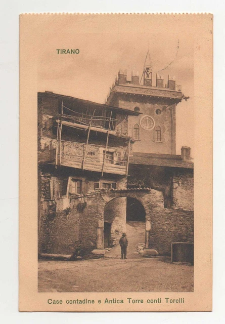 CARTOLINA ANTICA RARA - CASE CONTADINE E ANTICA TORRE CONTI TORELLI ...
