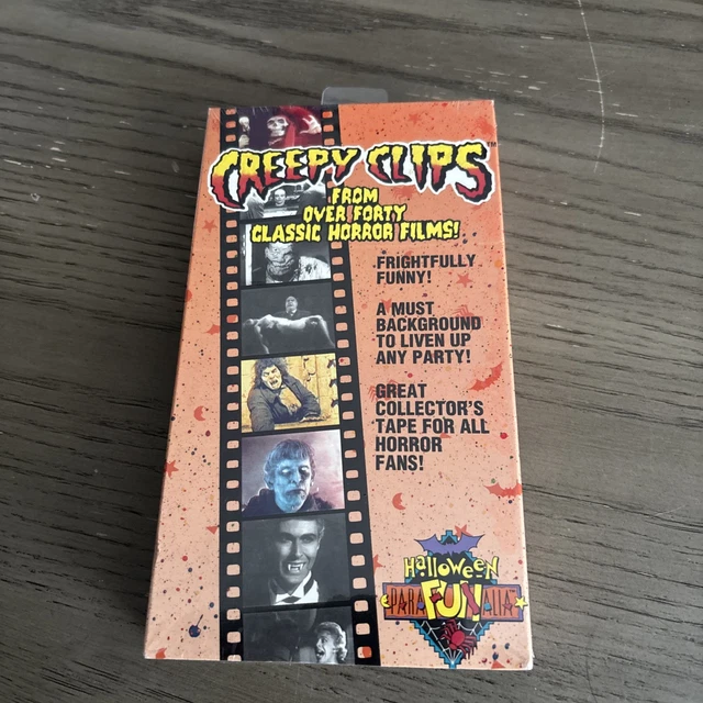 CREEPY CLIPS VHS Tape 1995 RARE Horror Halloween Frankenstein Mummy ...