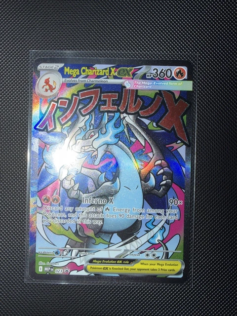 MEGA CHARIZARD X EX 023 Me: Mega Evolution Promo Holo Pokemon Card Mint ...