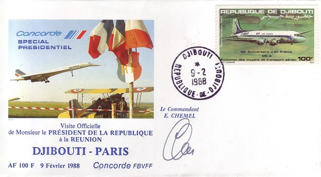 4775+ LIAISON AERIENNE Concorde President Djibouti Paris Signat Cdt E ...