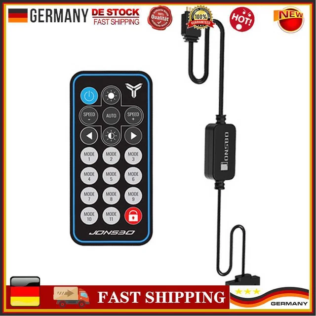 JONSBO AURA RGB Fan Controller SATA Powered Remote Control for LED ...