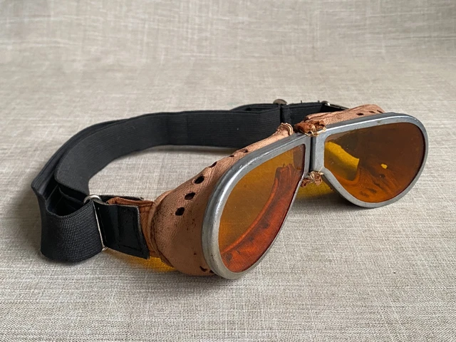 VINTAGE WW2 BRITISH Army Tank Dispatch Riders Armoured Crew Goggles ...
