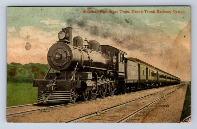 VINTAGE STANDARD TASSENGER Train Grand Trunk Railway System Railroad ...