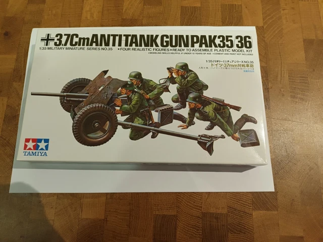 TAMIYA 35035 GERMAN 37mm Anti-Tank 1:35 Military Model Kit £3.84 ...