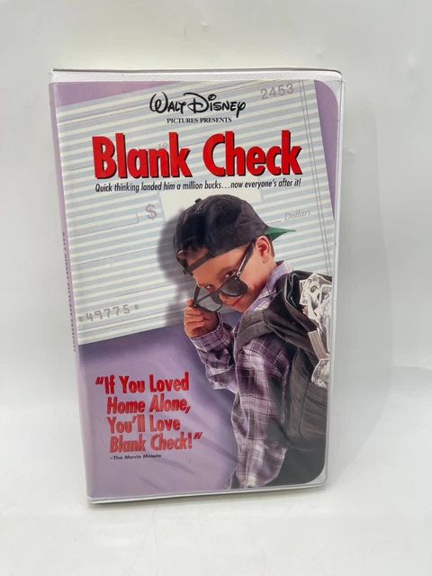 BLANK CHECK VHS Movie Walt Disney Home Video (1994) Free Shipping EUR ...