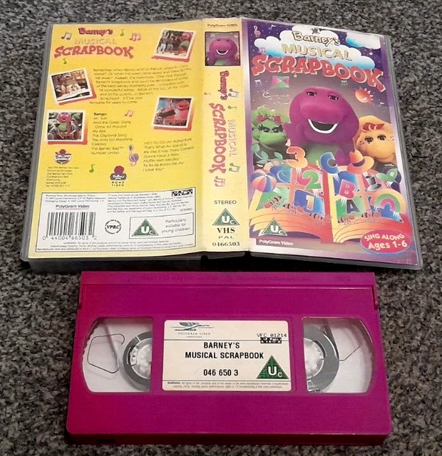 BARNEY THE DINOSAUR Barney's Musical Scrapbook Pal Vhs Video Kids ...