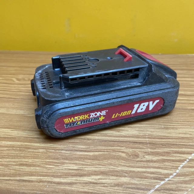 WORKZONE TITANIUM+ 18V Li-ion 2000mAh Cordless Drill Power Tool Battery ...