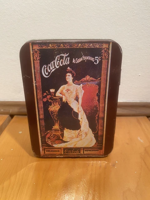 VINTAGE COCA COLA Tin Box At Soda Fountains 5 Cents, Delicious Coke # ...