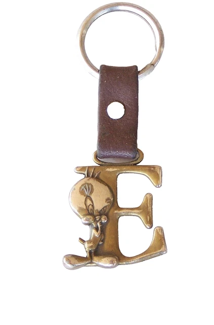VINTAGE 1997 TWEETY Bird Letter E Warner Bros Souvenir Key Chain ...