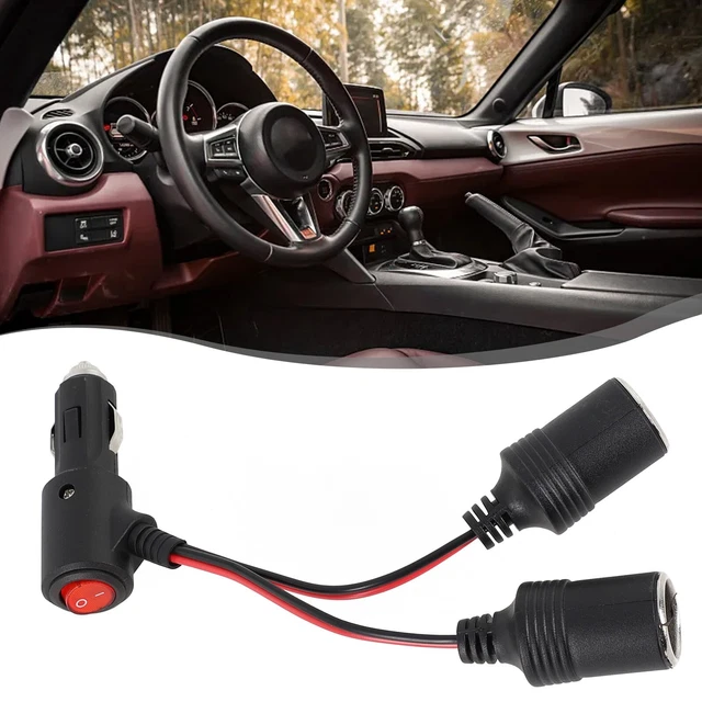 QUICK INSTALLATION CAR Socket Distributor 12V/24V 1 Male to 2 Female ...