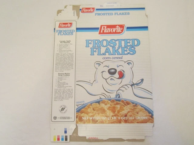 EMPTY CEREAL BOX 1995 FLAVORITE Frosted Flakes 20 oz [Z201b9] EUR 31,61 ...