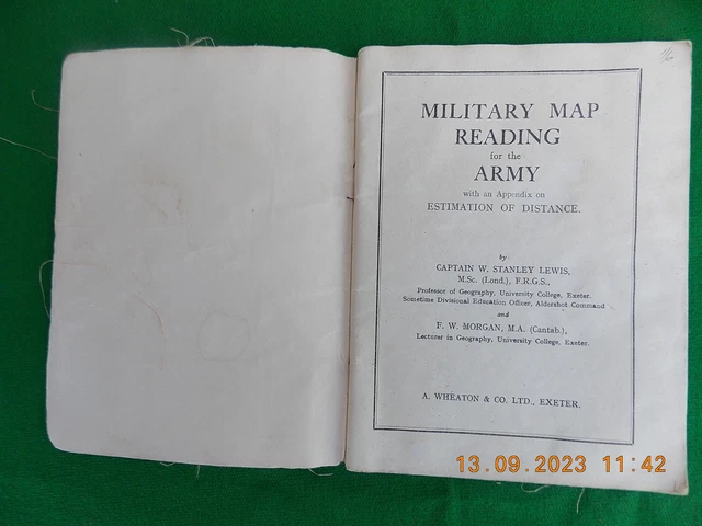 WW2 MILITARY MAP Reading for the Army with Appendix on Judgement of ...