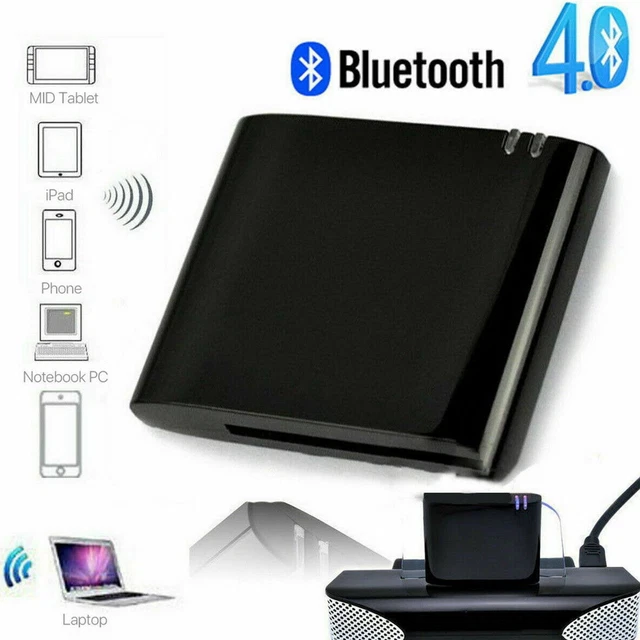 BLUETOOTH 5.0 AUDIO 30 Pin Music Receiver Adapter for iPod iPhone iPad ...