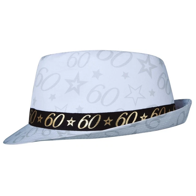 FIESTAS GUIRCA GANGSTER 60th Birthday HatOne Size White FG855 £11.43 ...