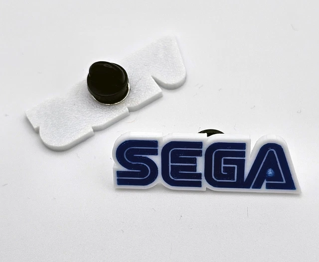 SEGA COMPANY LOGO Sonic 3D Print Pin Badge Gift Gamer Nerd Geek Fan UK ...