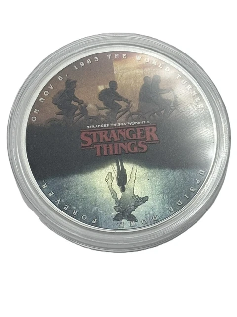2026 STRANGER THINGS The Upside Down 1 oz Silver Coloured Coin Perth ...