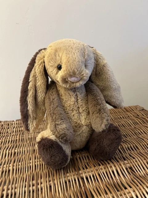 JELLYCAT BROWN PATCHWORK Bunny BNWT £52.68 - PicClick UK