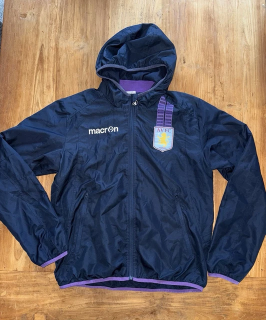 ASTON VILLA RAIN Coat Track Jacket Men’s Size Small Macron Football ...