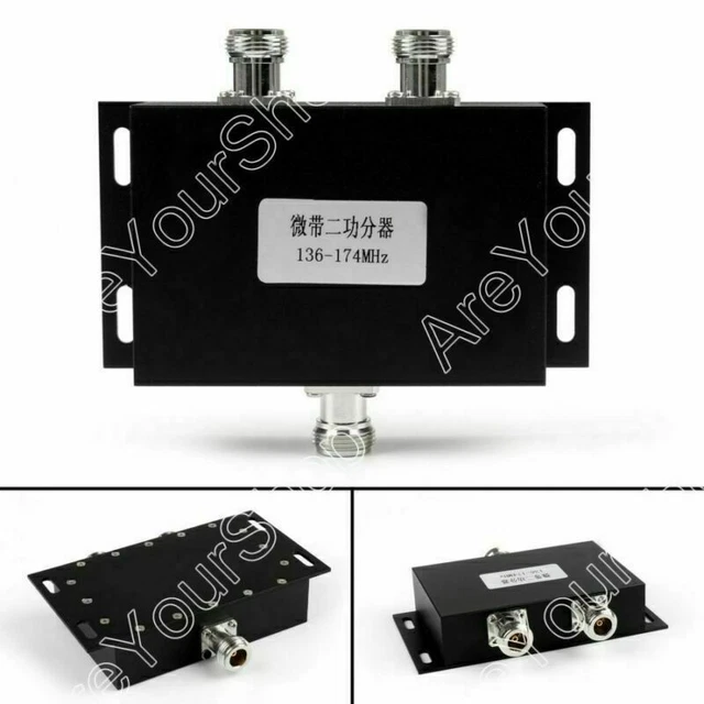 1PCS 2 WAY VHF 136-174MHz Antenna Power Splitter Radio Repeater Power ...