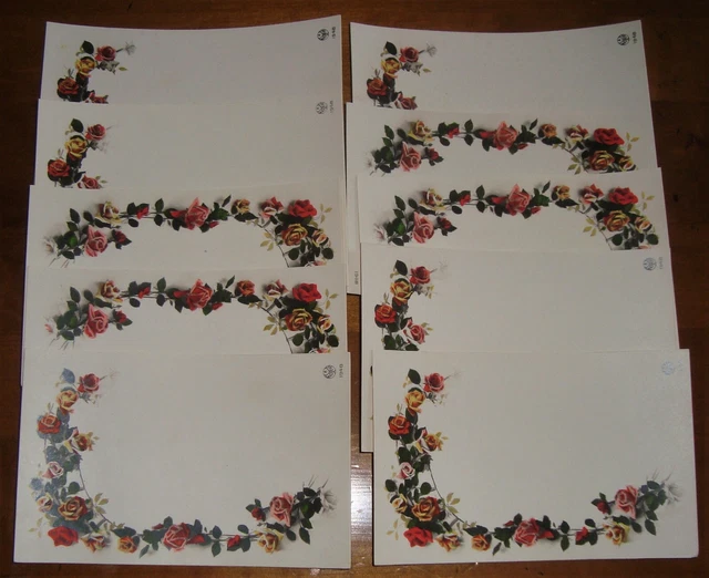 LOT DE 41 Cartes postales anciennes IDENTIQUES VIERGES FLEURS. Idéal ...