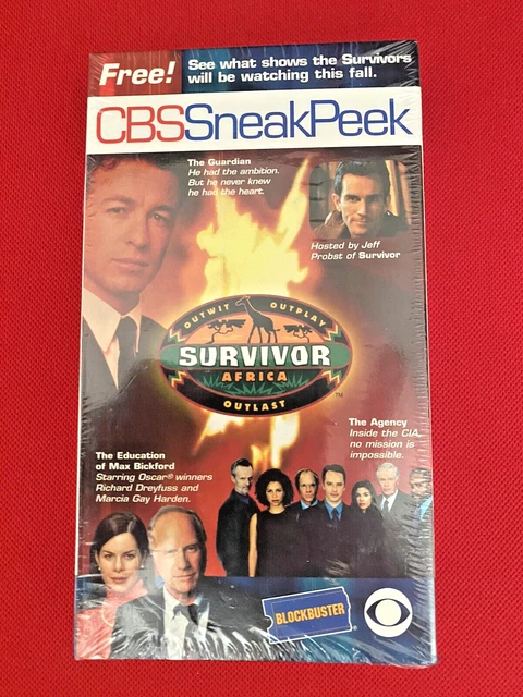 2001 CBS SNEAK Peek~Vhs Blockbuster Video Survivor Csi Jeff Probst The ...