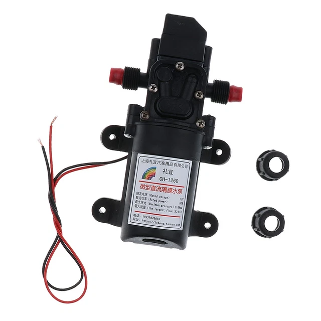AUTOMATIC DIAPHRAGM WATER Pressure Pump 12V 5L/min Boat Agricultural ...