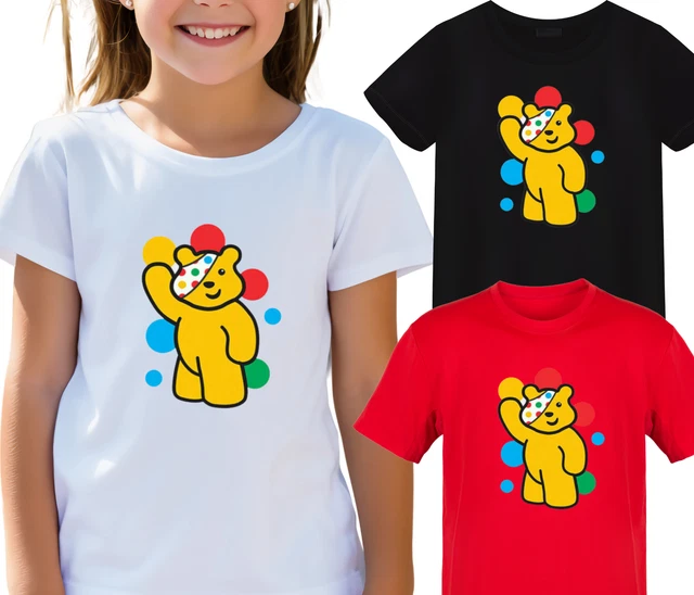 SPOTTY DAY 2023 Pudsey Bear Children In Need Boy Girl Kids School T ...