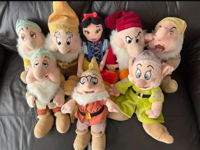 OFFICIAL DISNEY SNOW White And The Seven Dwarfs Plush Figure Set 20 ...