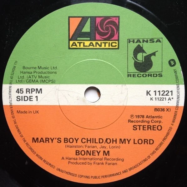 BONEY M. - Mary's Boy Child / Oh My Lord (7", Single) EUR 12,18 ...