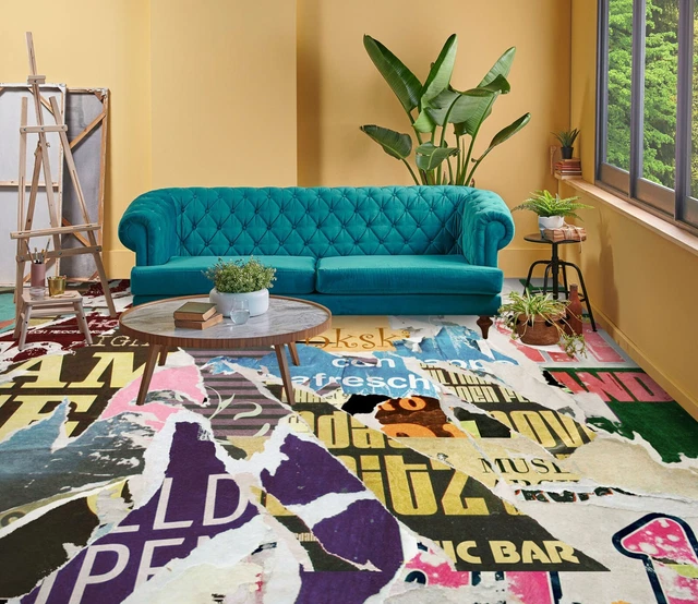 3D GRAFFITI RETRO Art O3384 Floor WallPaper Murals Wall Print Decal 5D ...