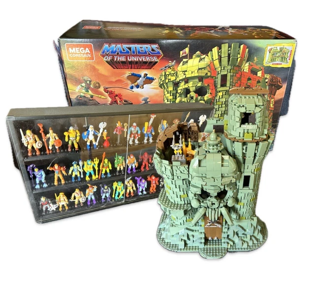 MEGA CONSTRUX 35+ Figures CASTLE GRAYSKULL Display Case MASTERS OF THE ...