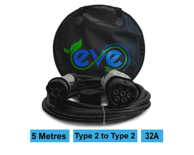 EV CHARGING CABLE, Range Rover Sport P400E, 32A, Type 2 to Type 2, 5m 7 ...