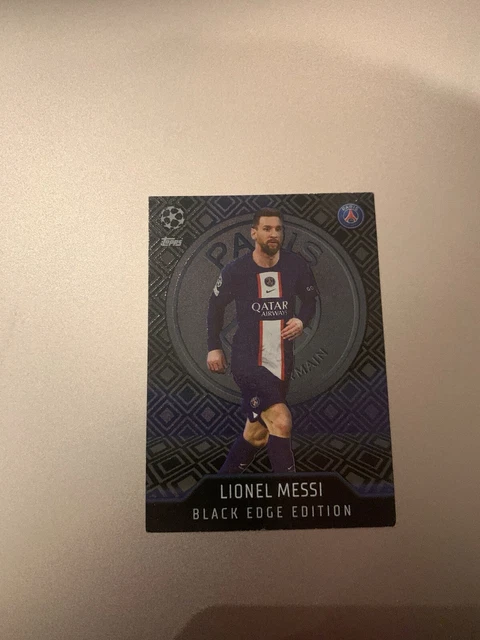 LIONEL MESSI BLACK Edge Edition Card Match Attax 22/23 Rare £6.36 ...