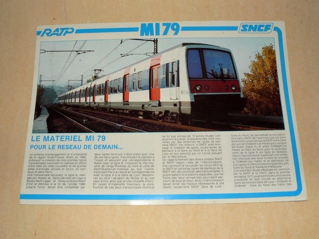 CATALOGUE METRO MI 79 RATP 1985 Train brochure truck LKW bus car chemin ...